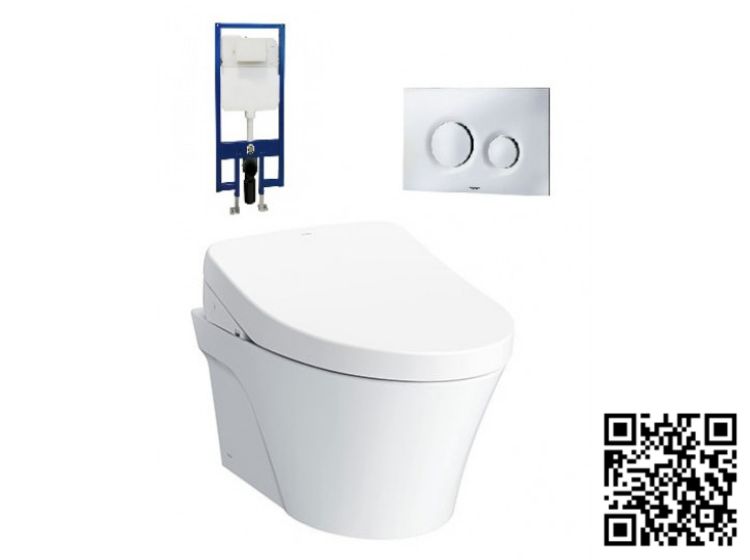 Bồn Cầu TOTO CW822RA/TCF4911Z/WH172A/MB174P#SS Nắp Điện Tử Treo Tường